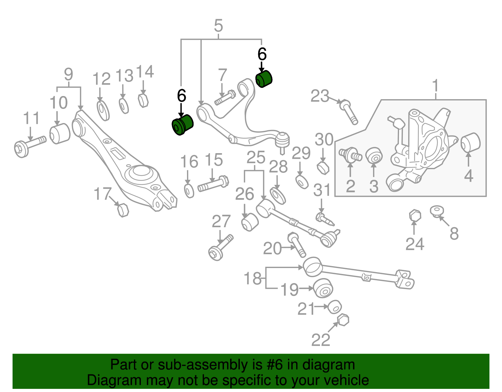 Kia 553422J000 Genuine OEM Upper CNTRL Arm Bushing for sale online | eBay