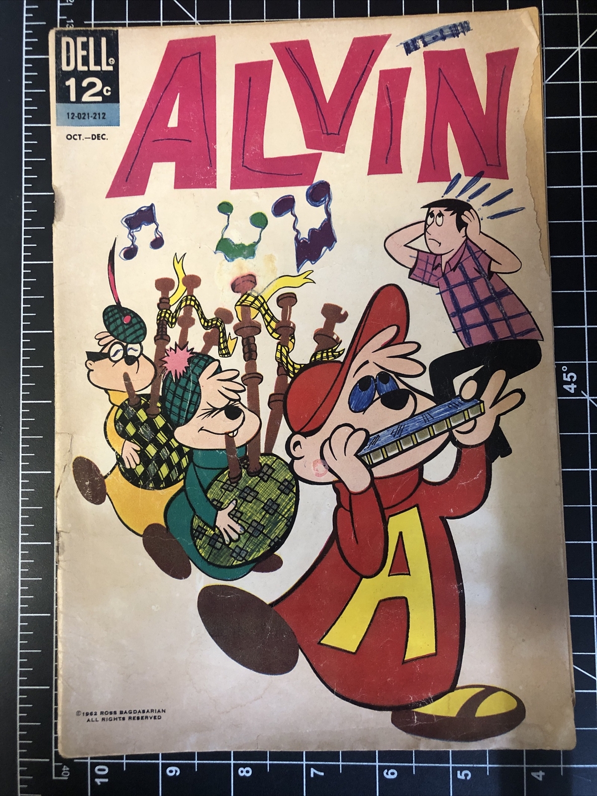 ALVIN #12 021 212 DEC 1962 DELL COMICS 1st ALVIN AND THE CHIPMUNKS B25 ...