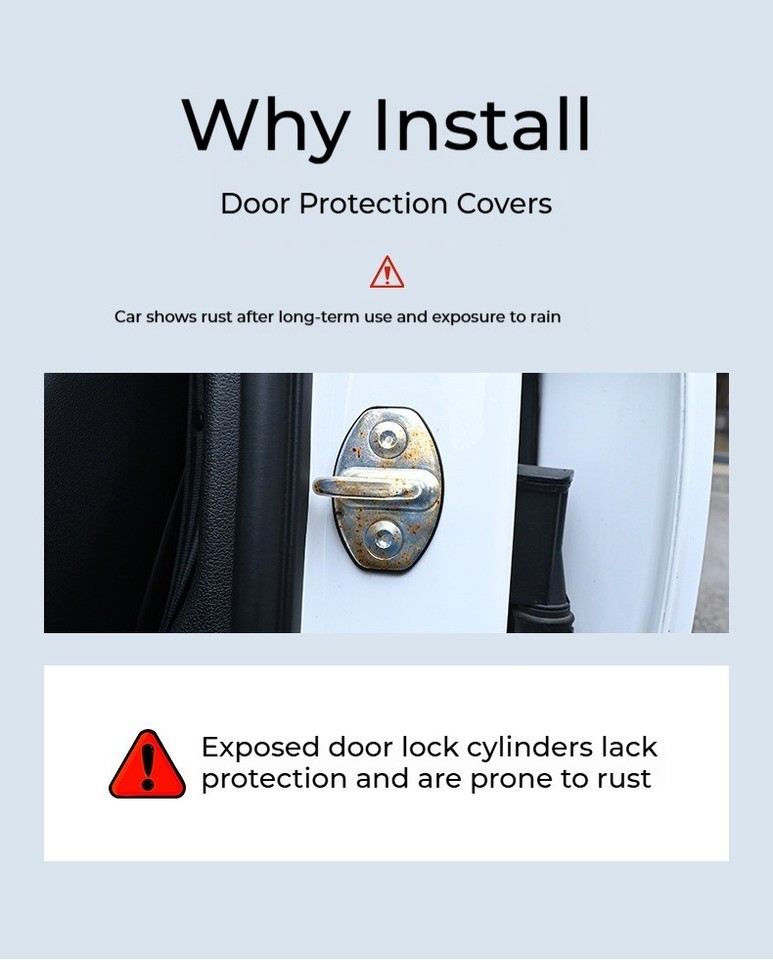 4PCS Car Door Lock Latches Cover Protector for Lexus Car Door Guard ...