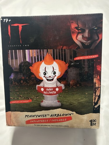 🎃🦇Pennywise Airblown Inflatable 4 Ft Halloween “IT” Chapter 2 Gemmy ...