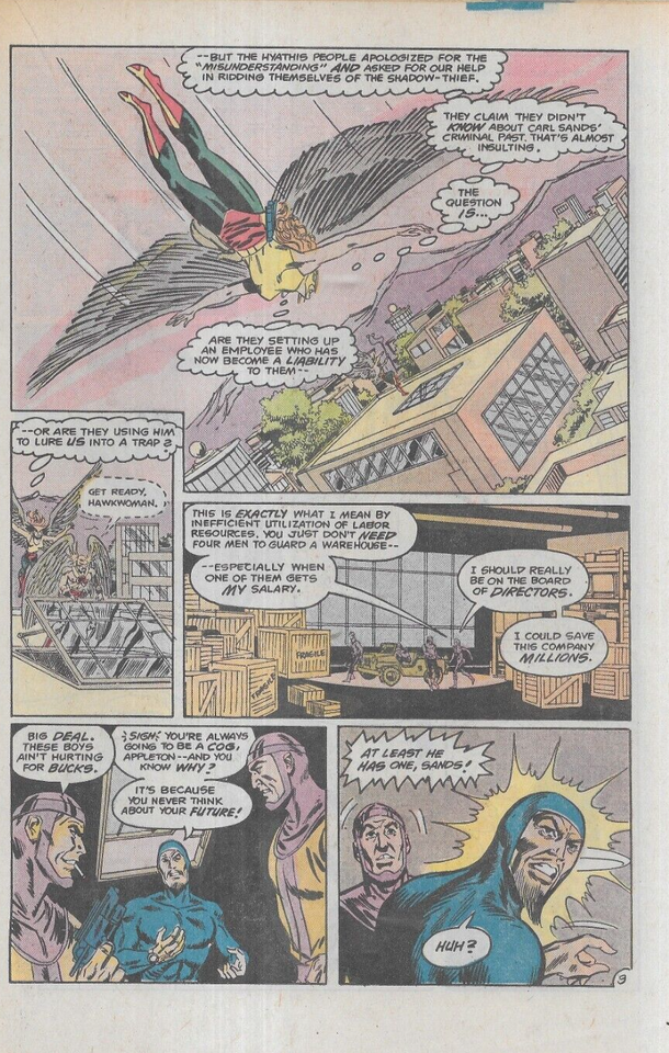 Hawkman Comic 3 Copper Age First Print 1986 Isabella Howell Heck ...
