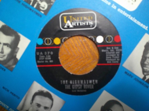 UNITED ARTIS 45 RECORD/THE HIGHWAYMEN/THE GYPSY ROVER/COTTON FIELDS/ NR ...