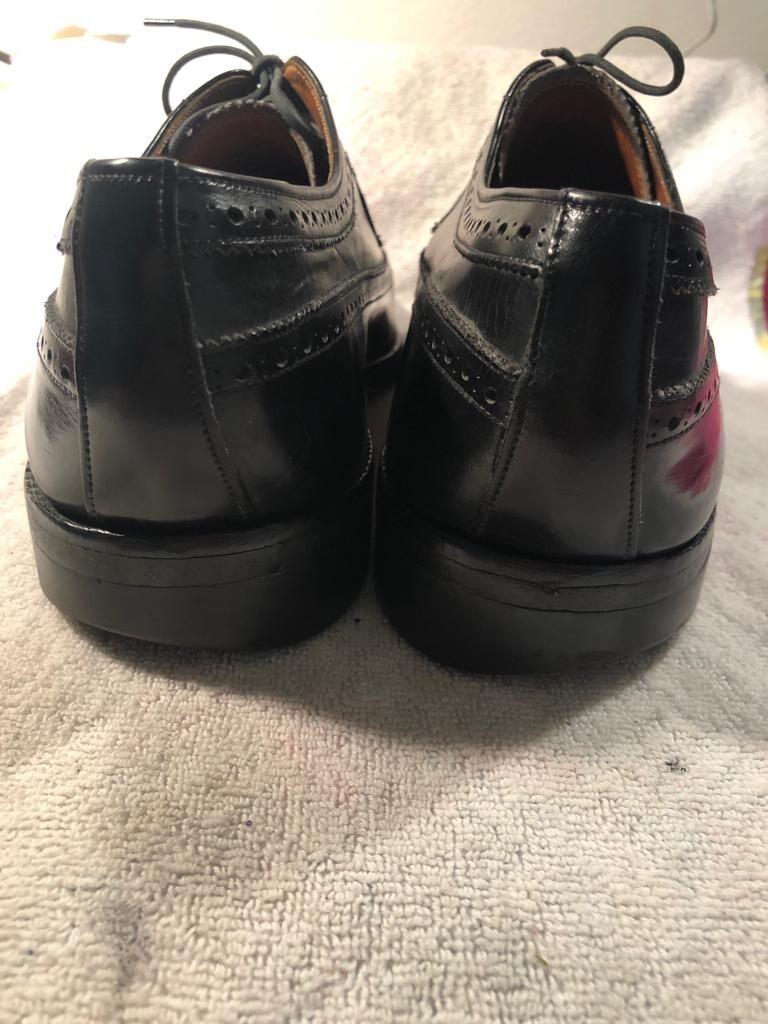 alan mcafee shoes Mens Black Leather Size 10 US Made In England | eBay