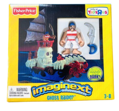 IMAGINEXT GHOST RAIDER GLOWS IN THE DARK PIRATE SHIP TOY R US EXCLUSIVE ...