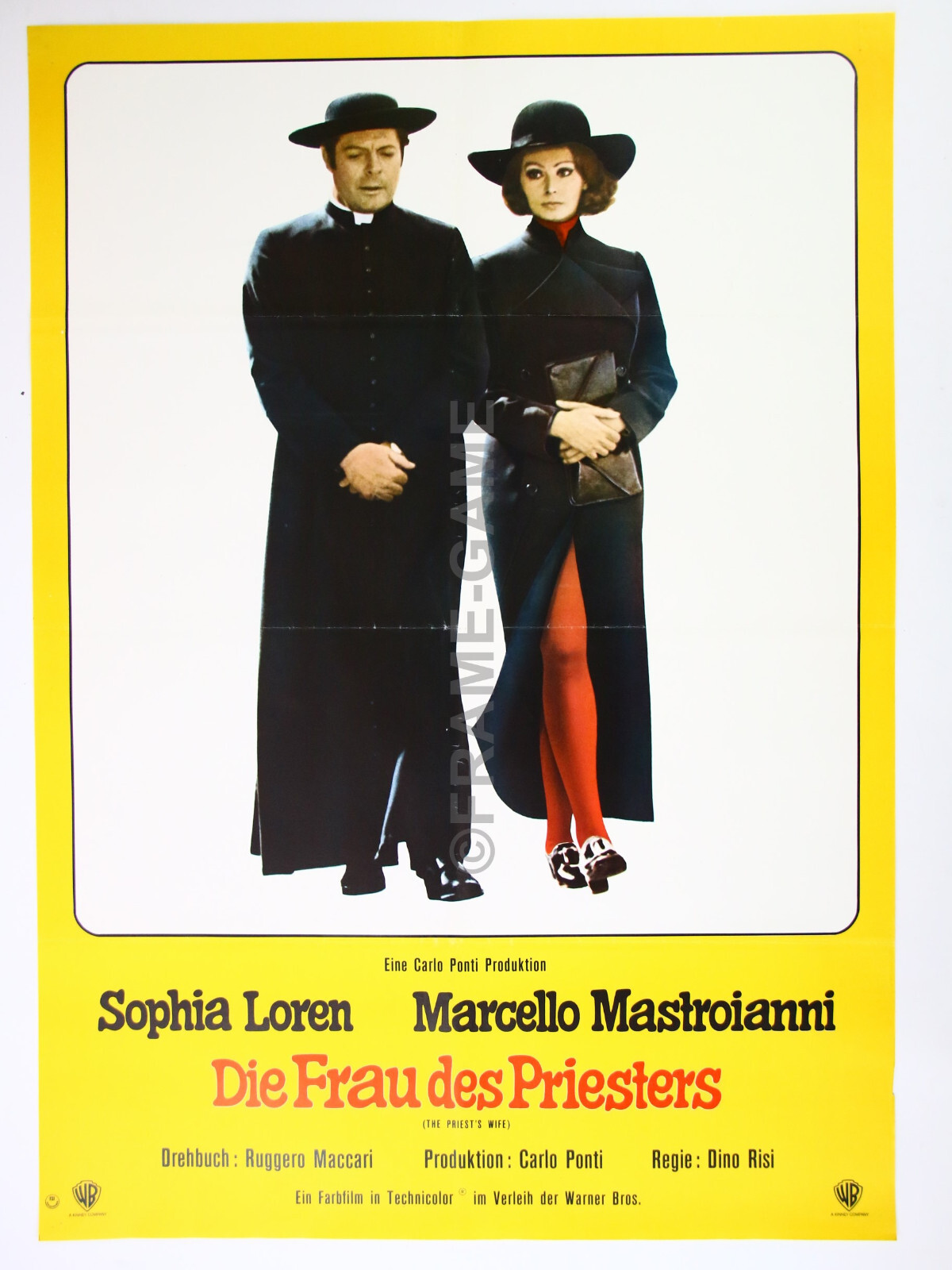 Original Filmposter Filmplakat A1 die Frau des Priesters Sophia Loren ...