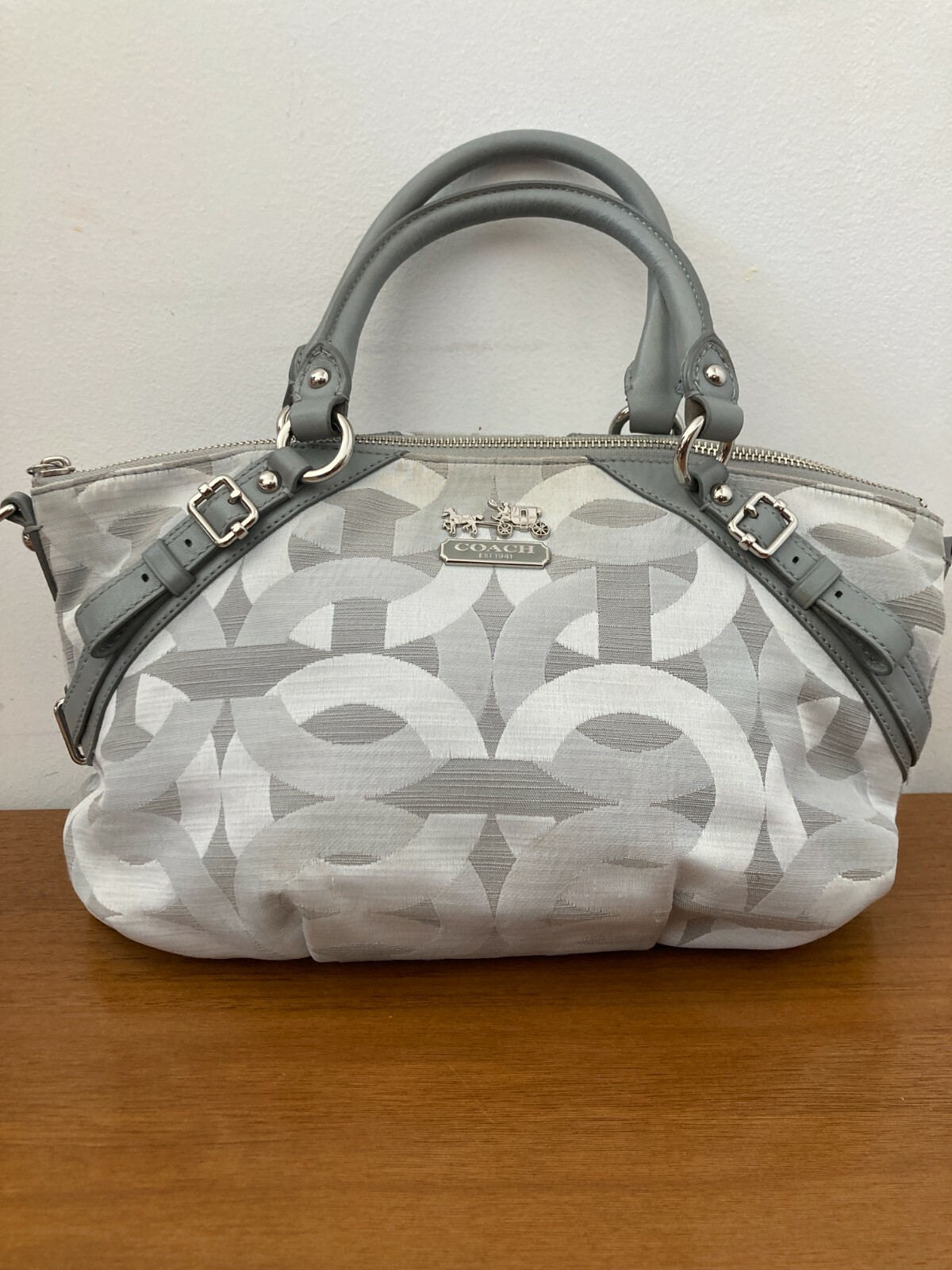 Coach Grey Silver Logo Shoulder and Tote bag - Gem