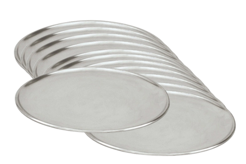 PZ332 12 of MEDIUM Round 300mm dia Aluminium Pizza Tray w lip ...