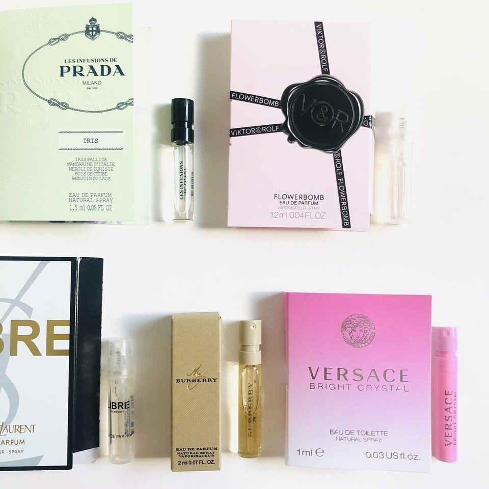 Lot of 10 Women Perfume Samples Random EDP EDT Dior, YSL, VERSACE ...