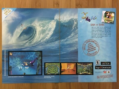 Rayman 2: The Great Escape Sega Dreamcast N64 1999 Vintage Print Ad ...