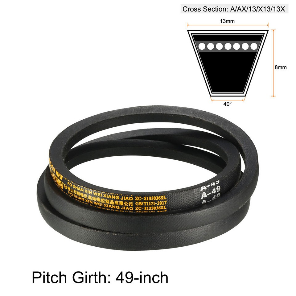 A-49 Drive V-Belt 49-inch Inner Length Industrial Rubber Transmission ...