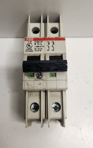 GUARANTEED! ABB 15A 480Y/277V 2-POLE CIRCUIT BREAKER S202UP-K15 | eBay