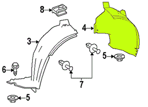 Mercedes - Benz R Class OEM Fender Liner Splash Guard 2518841722 Front ...
