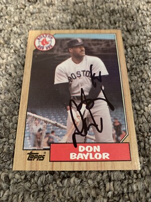 Don Baylor Auto Signed 1987 Topps Boston Red Sox | eBay
