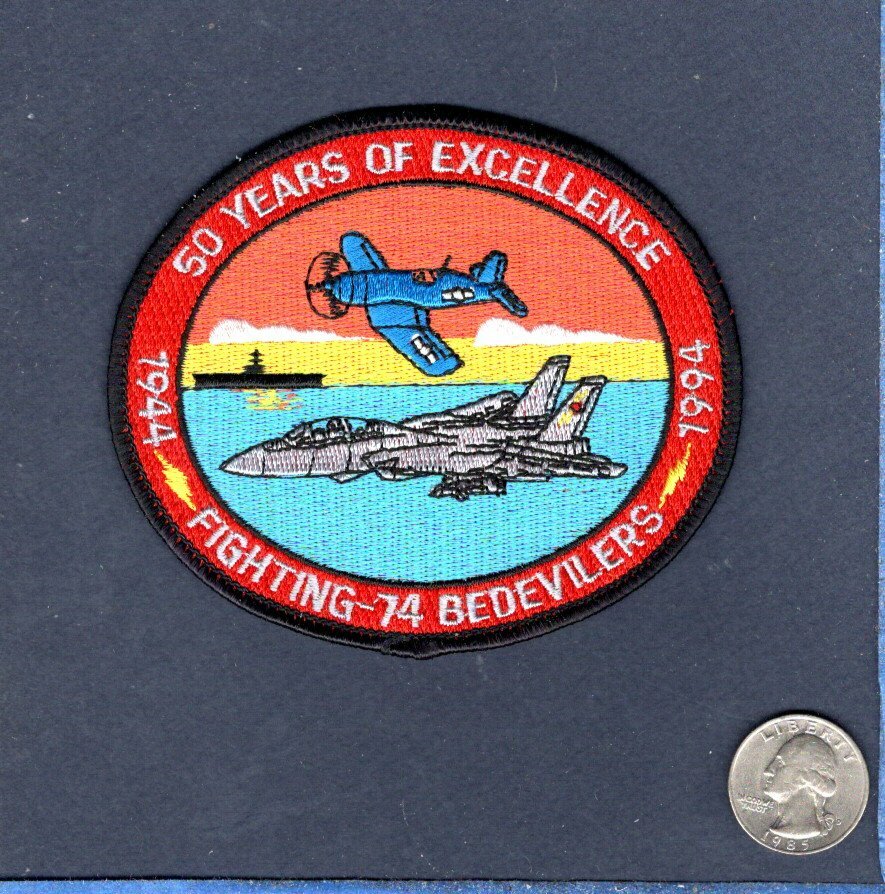 Original VF-74 BEDEVILERS DECOM 1994 F-14 TOMCAT Navy NAS Oceana ...