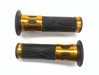 Pro Grip Model 728 Superbike Anodized Gold Aluminum/Black Grips (728GD ...