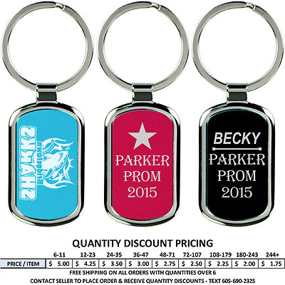 Personalized Rectangle Key Chain Key Chains Prom Custom Engraved Dance ...