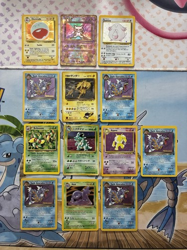 Vintage Pokemon Card Lot Wotc Holo Prerelease Fire Mew Gyarados Zapdos ...