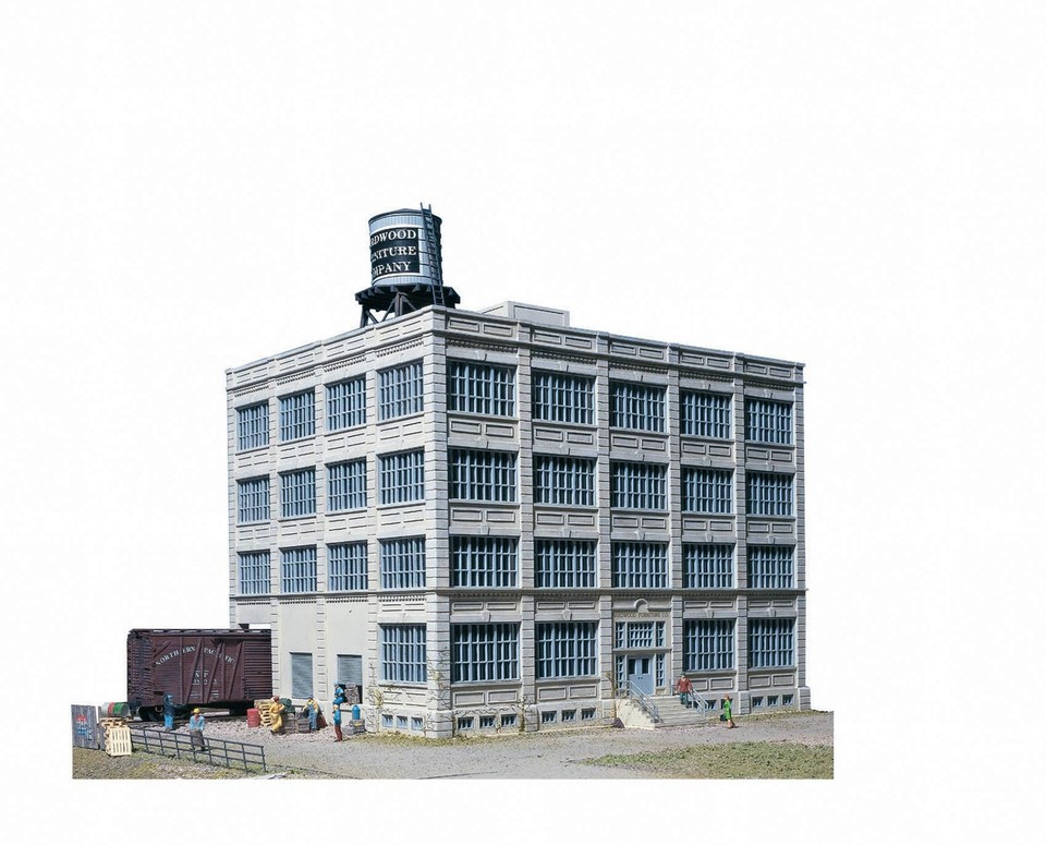 Walthers Cornerstone HO Scale Hardwood Furniture Factory Structure Kit ...