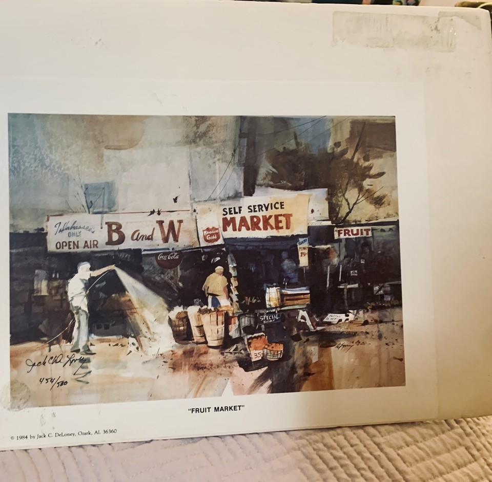 Jack DeLoney “Fruit Market” (1984) Signed Limited Ed. Print - Southern ...