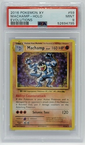 2016 Pokemon XY Evolutions Holo Rare #59 - PSA Mint 9 - MACHAMP | eBay