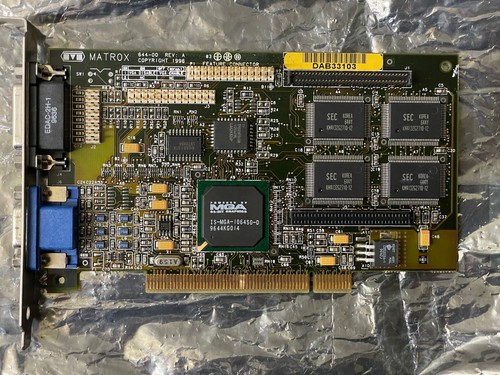 Matrox MGA 644-00 Rev A MYST/4BN 4MB Retro PC Graphics Card Tested ...