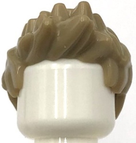 Lego New Dark Tan Minifigure Hair Spiked Part | eBay