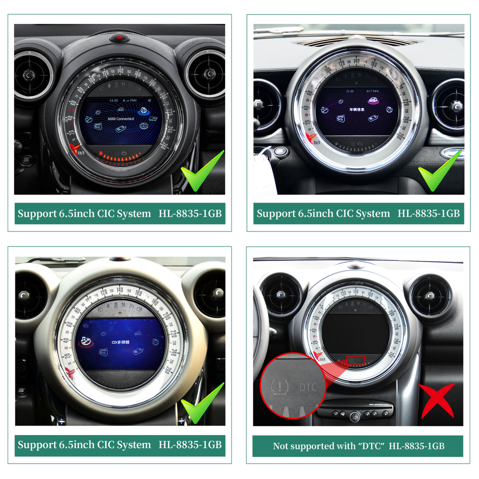 CarPlay Radio for Mini Cooper CIC R55 R56 R57 R58 R59 R60 R61 8in Touch ...