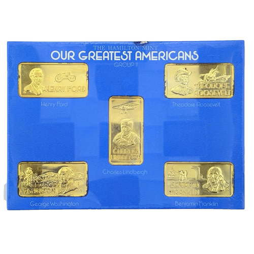 1973 HAMILTON MINT OUR GREATEST AMERICANS (5) 1 OZ 999 SILVER BARS | eBay