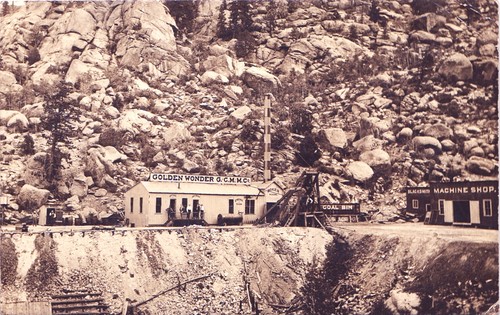 GOLDEN WONDER GOLD MINE turret co. real photo postcard rppc colorado ...
