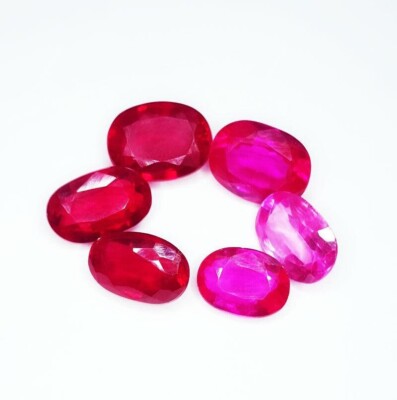 43.22 Cts Genuine Sapphire & Ruby Mix Shape Faceted Loose Certified ...