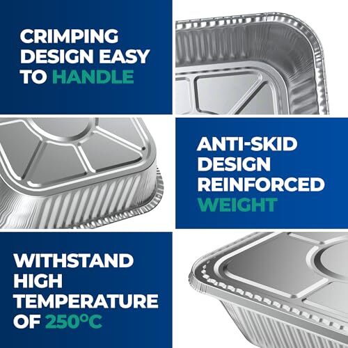 Aluminum Pans With Lids 8x8 [50 Sets] Disposable Foil Pans Trays - 8 ...