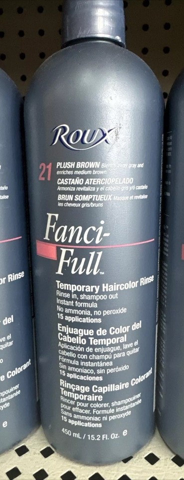Roux 21 Full Temporary Hair Color Rinse Spun Plush Brown Dye Ammonia ...