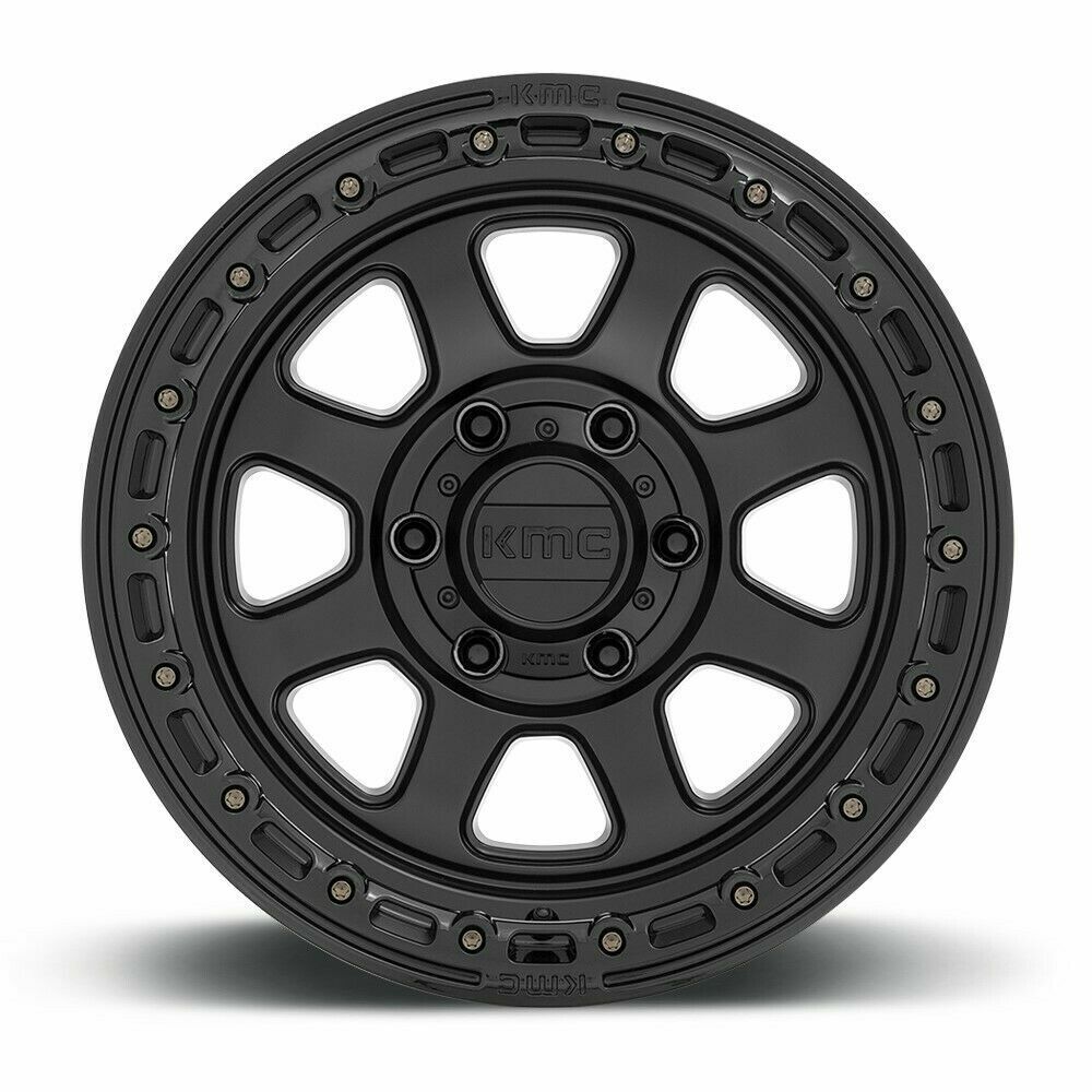 KMC Wheels KM548 Chase 9x20 Satin Black with Gloss Black Lip Rim for ...