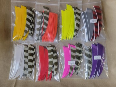 Trueflight 4" Shield Cut Combo Pack LW or RW Feathers - 12 Solid/ 6 ...