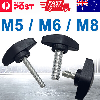M5 M6 M8 Tee Wing Knob Head Clamping Thumb Screw Dial Lock Hand Grip ...