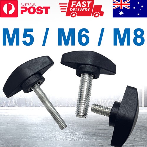 M5 M6 M8 Tee Wing Knob Head Clamping Thumb Screw Dial Lock Hand Grip ...
