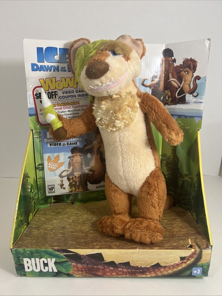 Ice Age Dawn Of The Dinosaurs. NIB Buck Plush With Video Game PCCDRom ...