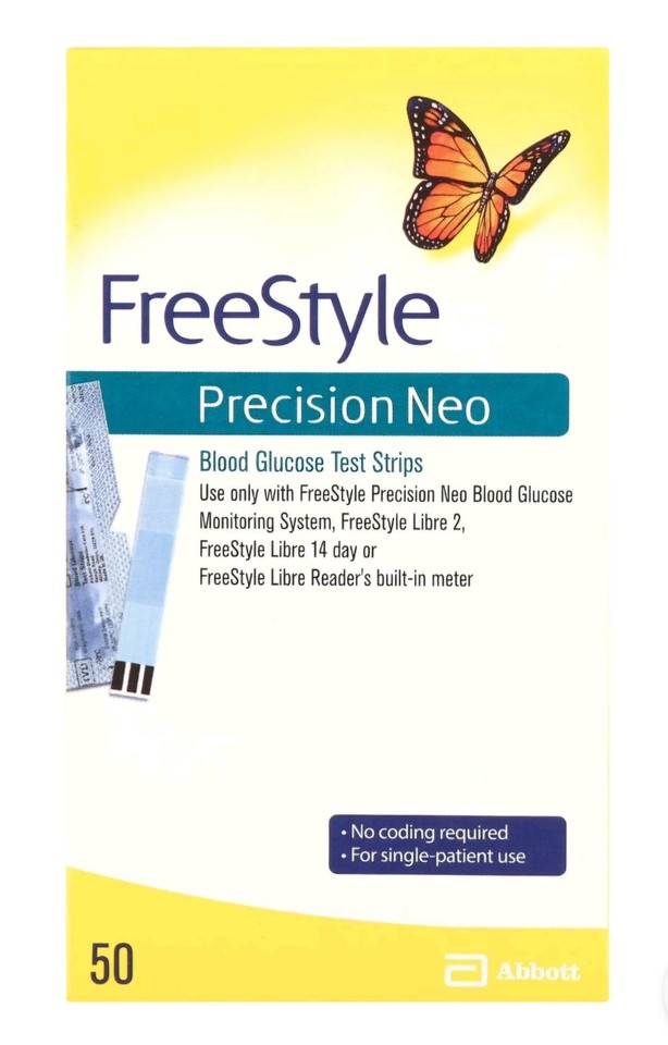 Freestyle Precision Neo Blood Glucose Test Strips, 50 Strips 6/30/25 | eBay