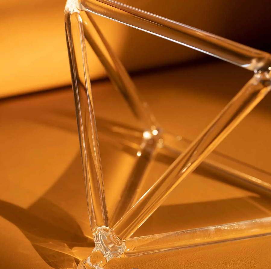 8 inch Crystal Singing Bowl Triangle Transparent Singing Pyramid | eBay