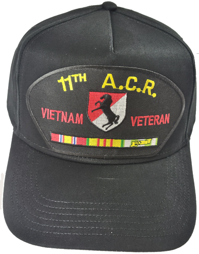 ARMY 11TH ACR ARMORED CAVALRY REGIMENT BLACKHORSE VIETNAM VETERAN HAT W ...