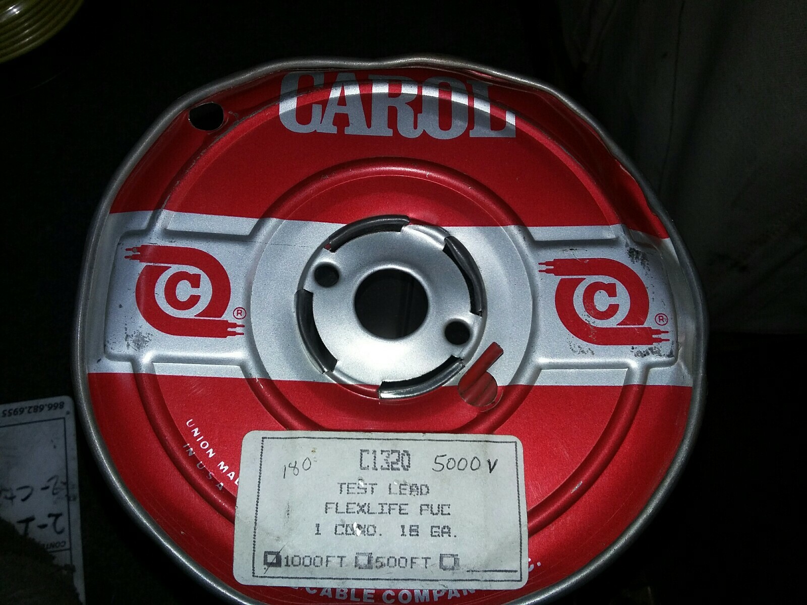Carol C1320 Test Lead Wire 18 AWG 250 FT Red for sale online | eBay