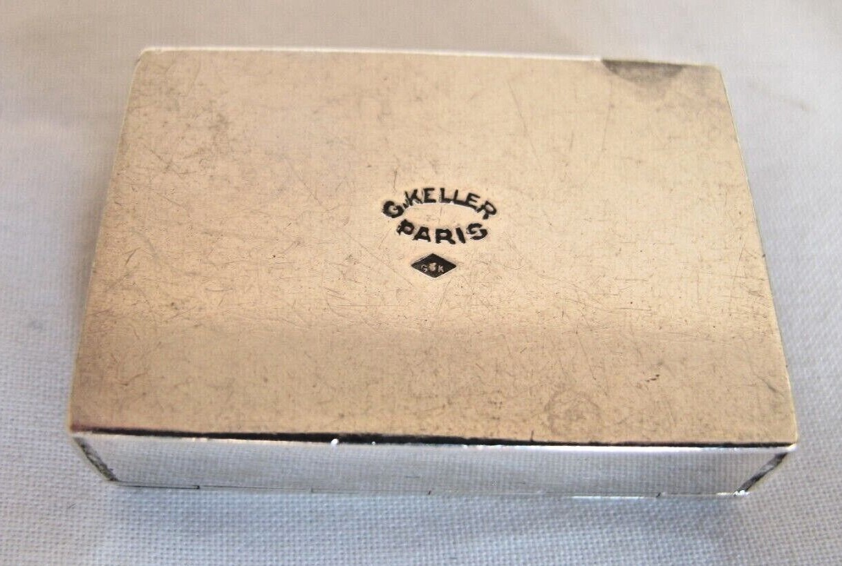 Antique GUSTAVE KELLER Paris 950 Silver Vesta Match Box - Rare Little ...