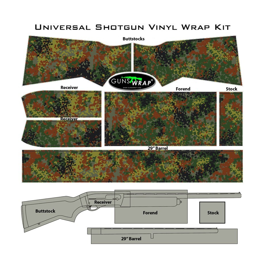 Camo Guns Wrap Skins Vinyl Matte Camouflage SHOTGUN Hunting F-6 | eBay