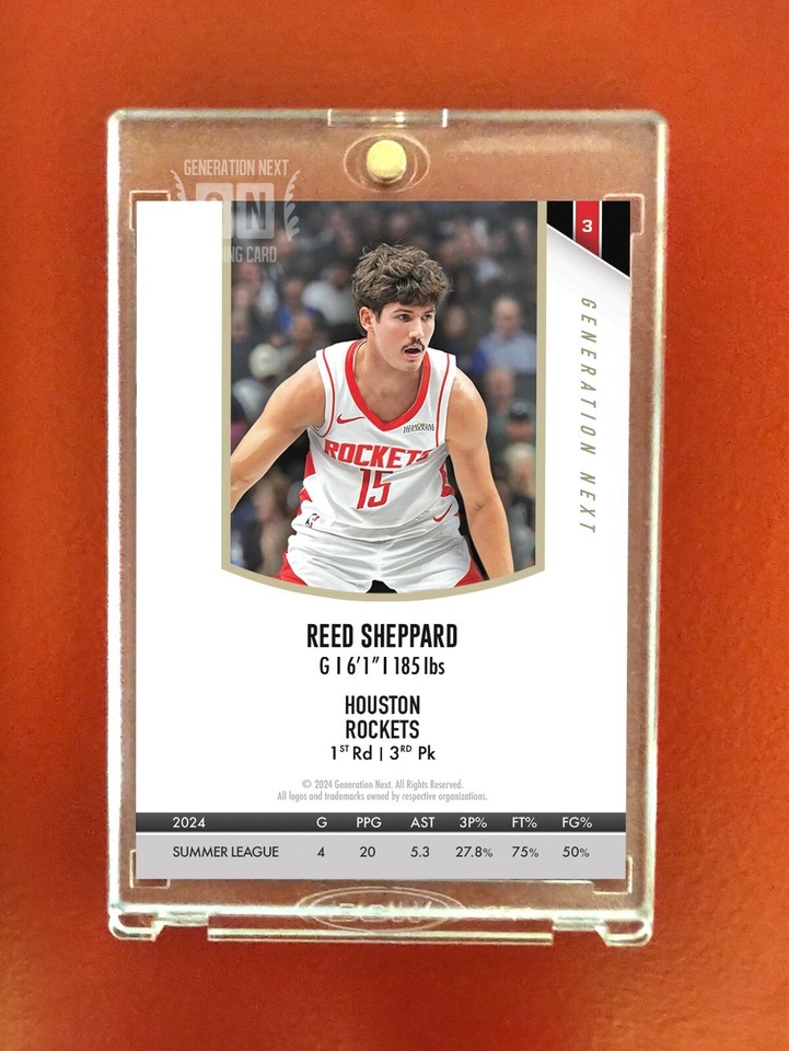 Reed Sheppard RC / Rockets / Generation Next | eBay