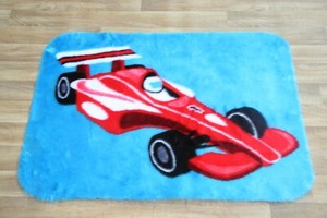 Kids Race Car Rug Formula 1 Car 70cm x 100cm Fluffy F1 Car Rug Kids ...