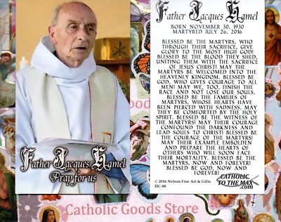 Father Jacques Hamel - Prayer to Martyrs - Paperstock Holy Card | eBay