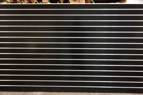 Black Slatwall Panel 4x8 Metal Inserts 3" Spacing IN-STOCK AND READY TO ...