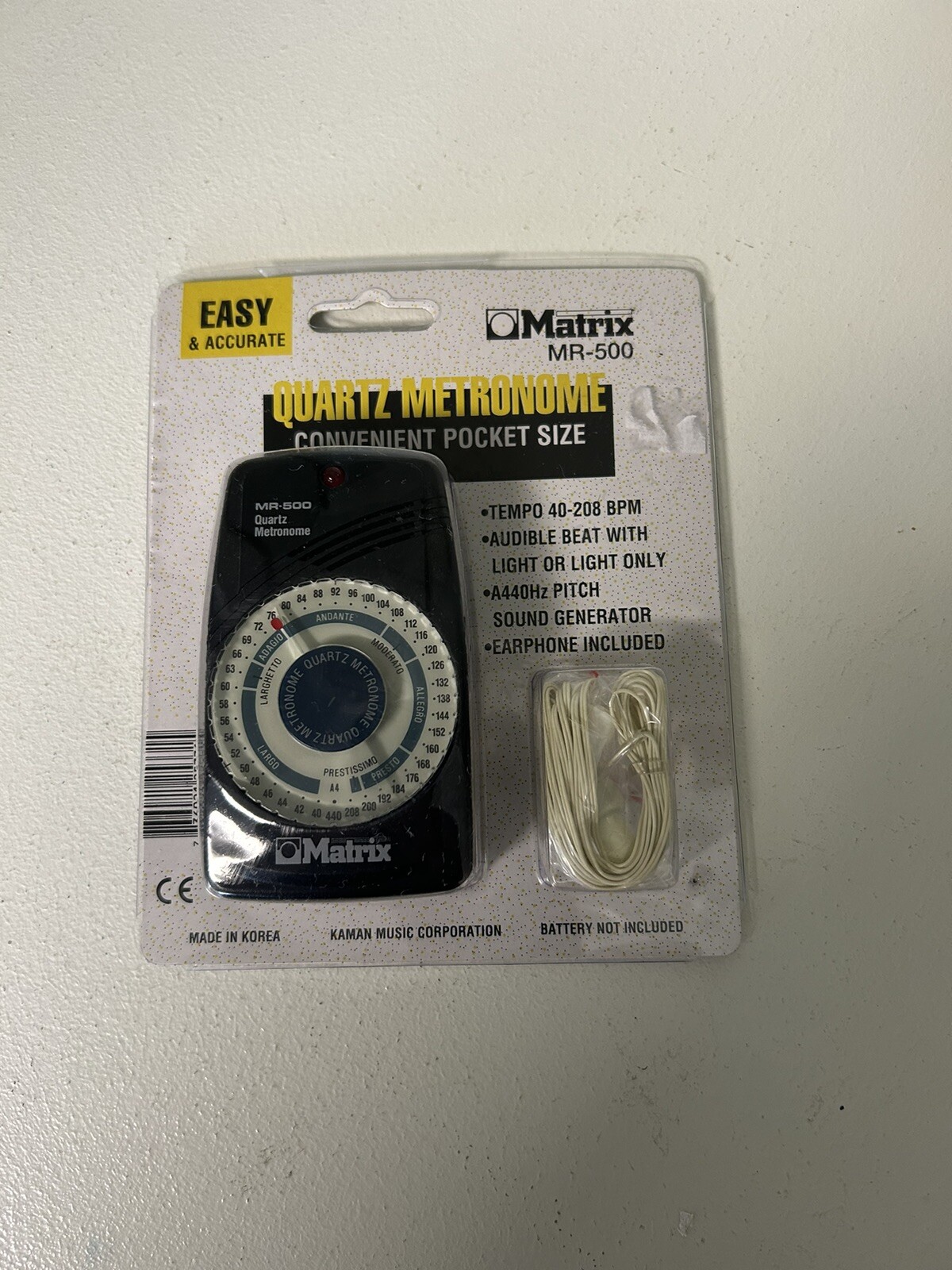 Matrix Mr-500 Quartz Metronome Visual Practice Assistance MR500 for ...