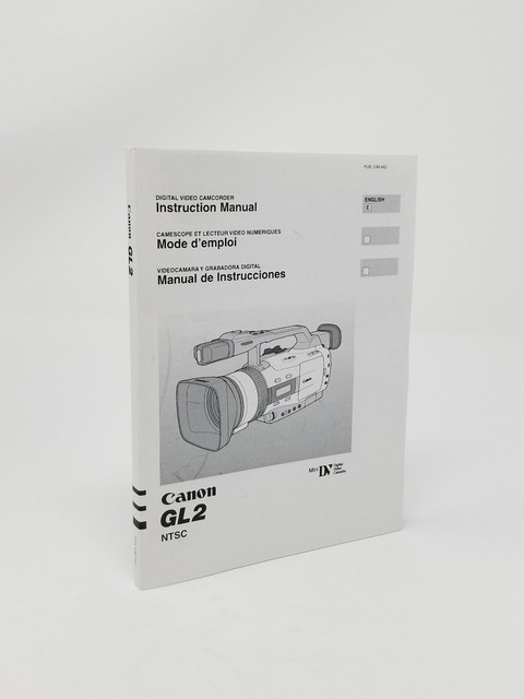 Canon GL2 Instruction Owners Manual Book for sale online | eBay