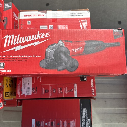 Milwaukee Tool 6130-33 7.0 Amp 4-1/2" Small Angle Grinder NEW ...